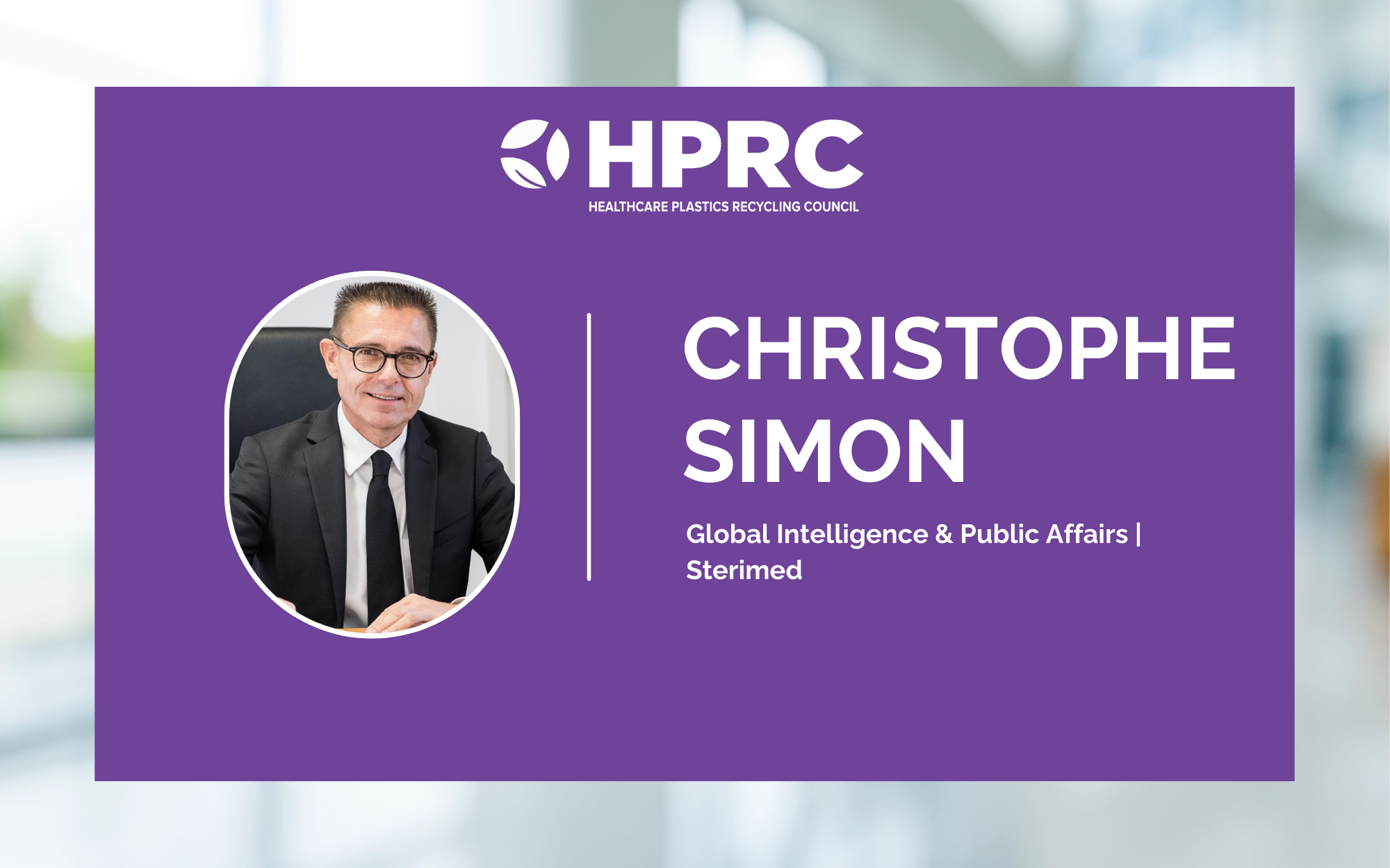 HPRC Member Spotlight: Chris Simon - Healthcare Plastics Recycling Council